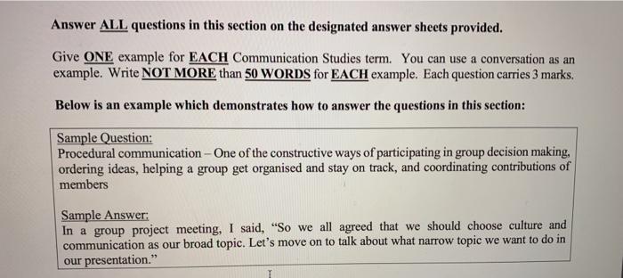 Answer ALL questions in this section on the | Chegg.com