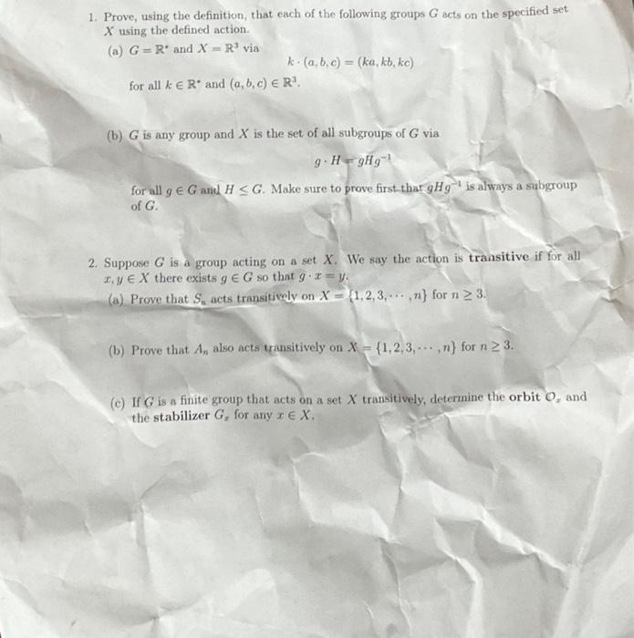 Solved 1. Prove, using the definition, that each of the | Chegg.com