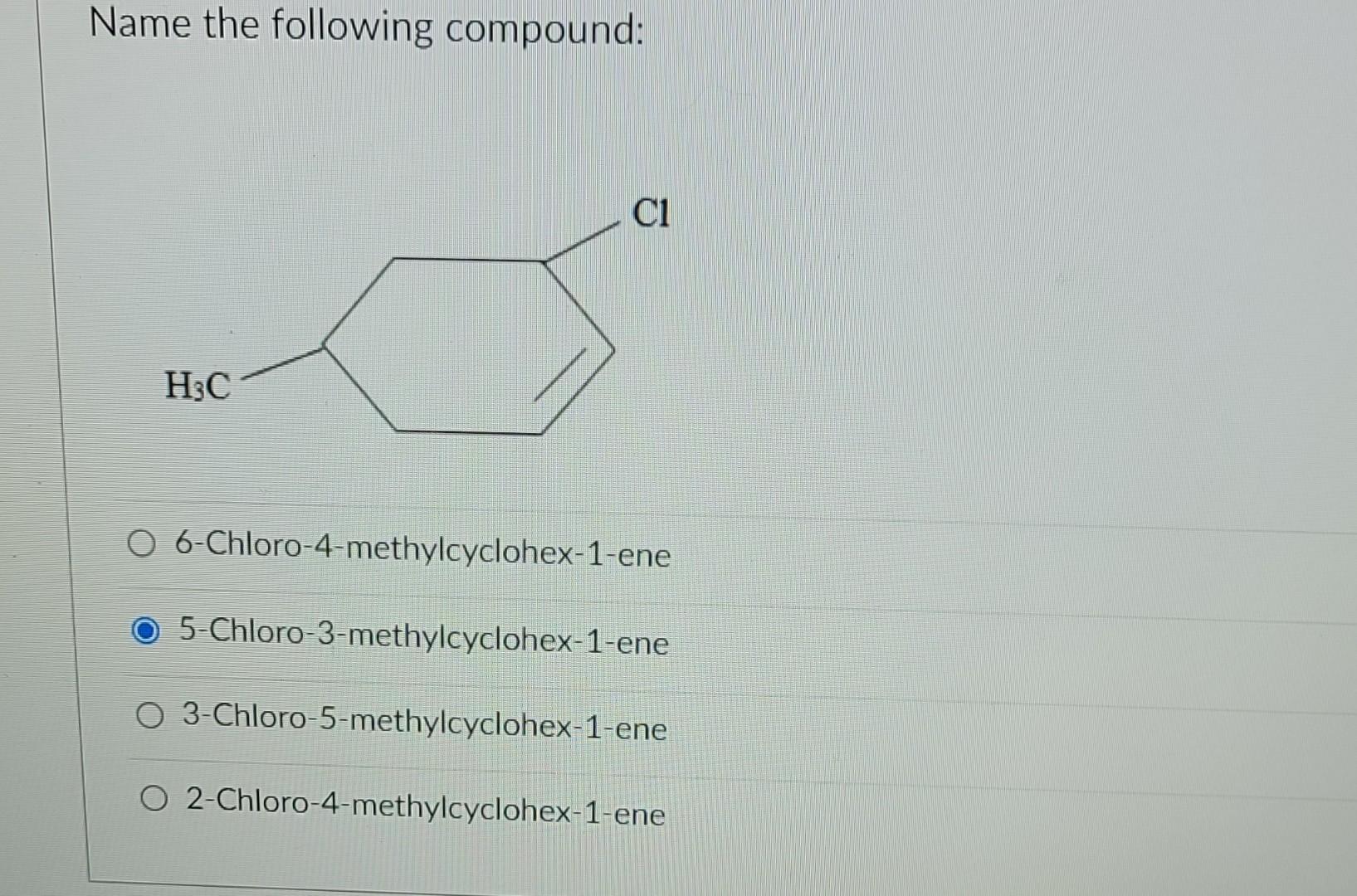 Solved Name the following compound: | Chegg.com