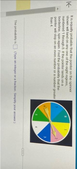 Solved It is equally probable that the pointer on the | Chegg.com