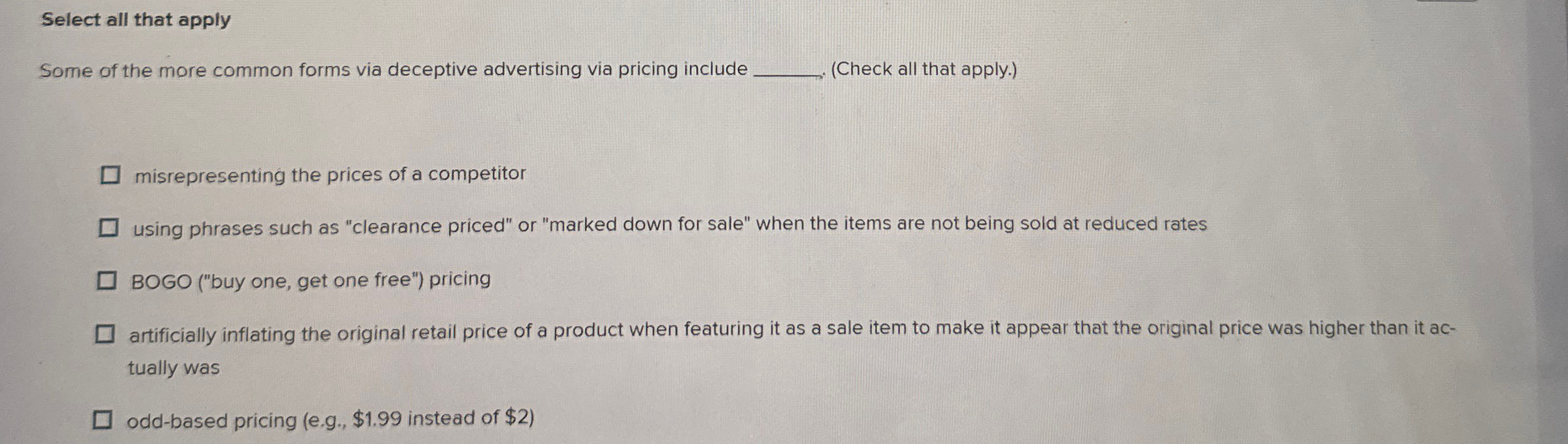 Solved Select all that applySome of the more common forms | Chegg.com