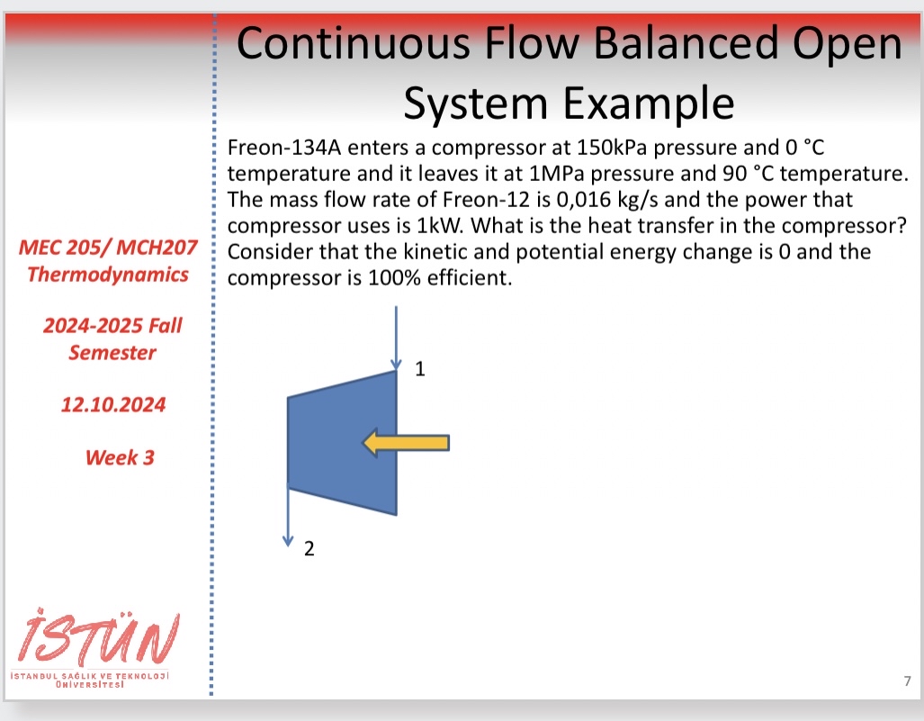 Solved Continuous Flow Balanced Open System | Chegg.com