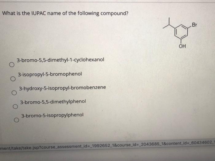 Solved What is the IUPAC name of the following compound? Br | Chegg.com