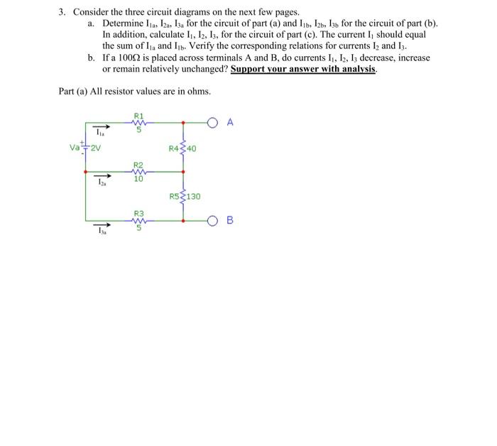 Solved 3. Consider the three circuit diagrams on the next | Chegg.com