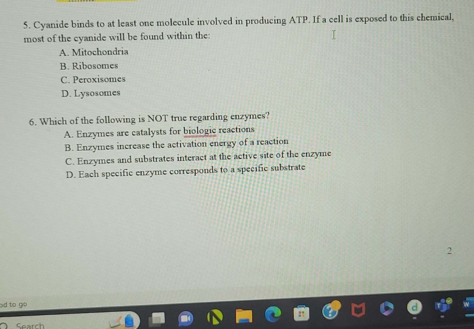 Solved When might ATP be used in the cell? A. As a cell | Chegg.com