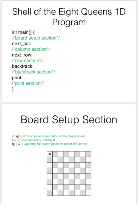 Solved In C++1 Dimension of 8 Queens ProblemWrite a program | Chegg.com