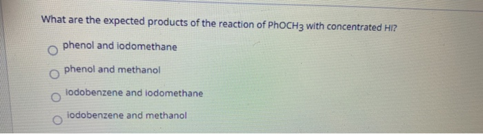 Solved What are the expected products of the reaction of | Chegg.com