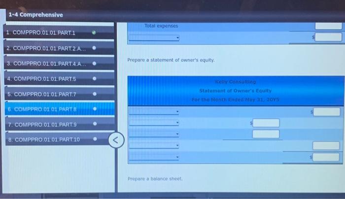 Solved 1-4 Comprehensive 1. COMPPRO.01.01. PART 1 Part 1 | Chegg.com