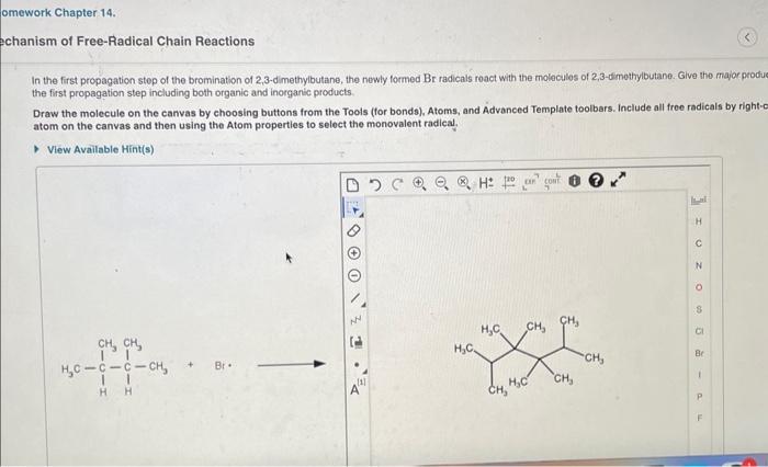 Solved Part C - Use of curved arrows in radical mechanism | Chegg.com