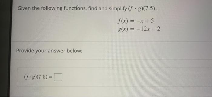 Solved Given the following table of values, compute f(g(4)). | Chegg.com