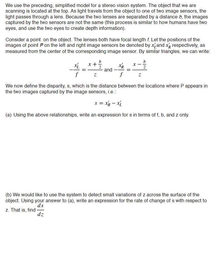Solved We use the preceding, simplified model for a stereo | Chegg.com