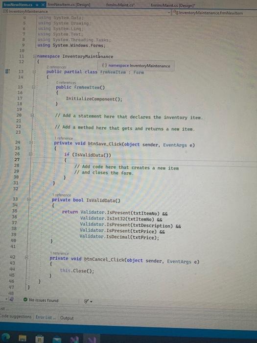 Solved Need assistance filling out code in C#, there are two | Chegg.com