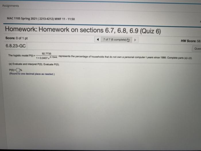 Solved Assignments MAC 1105 Spring 2021 ( 2213-4212) MWF | Chegg.com