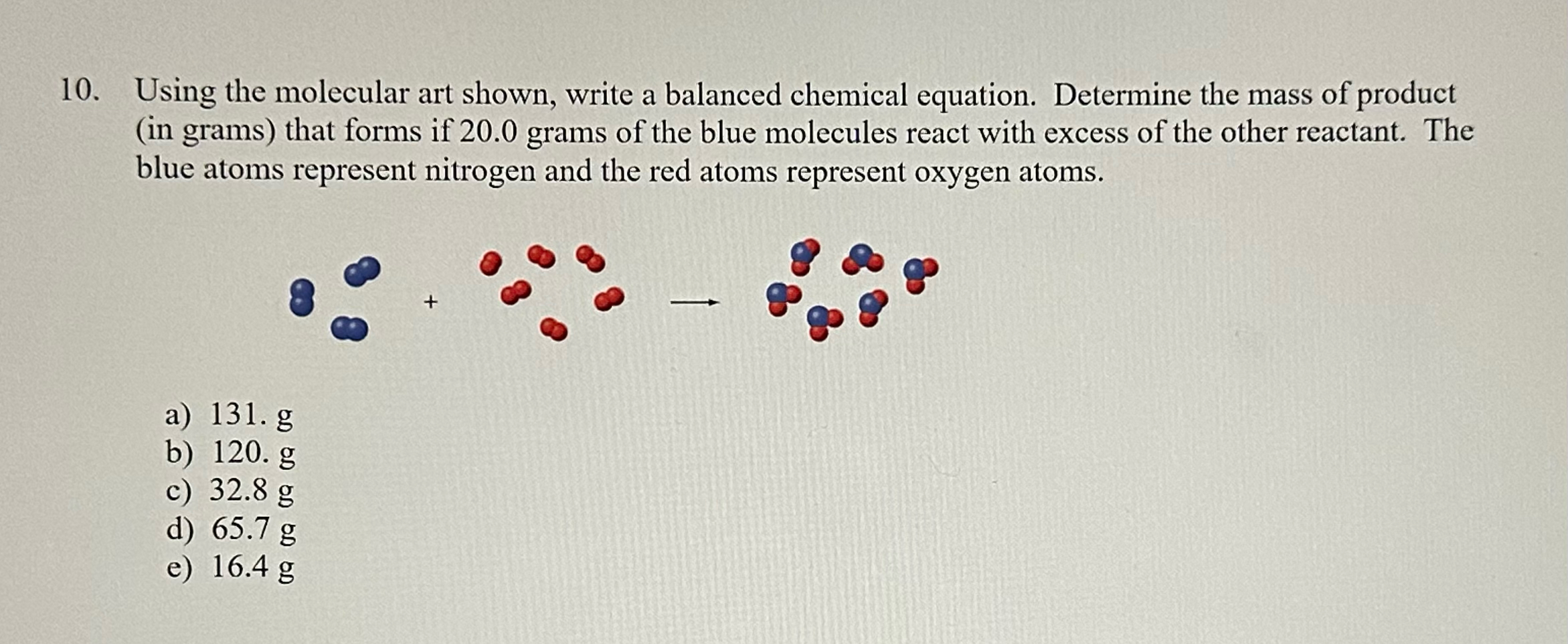 Solved Using the molecular art shown, write a balanced | Chegg.com
