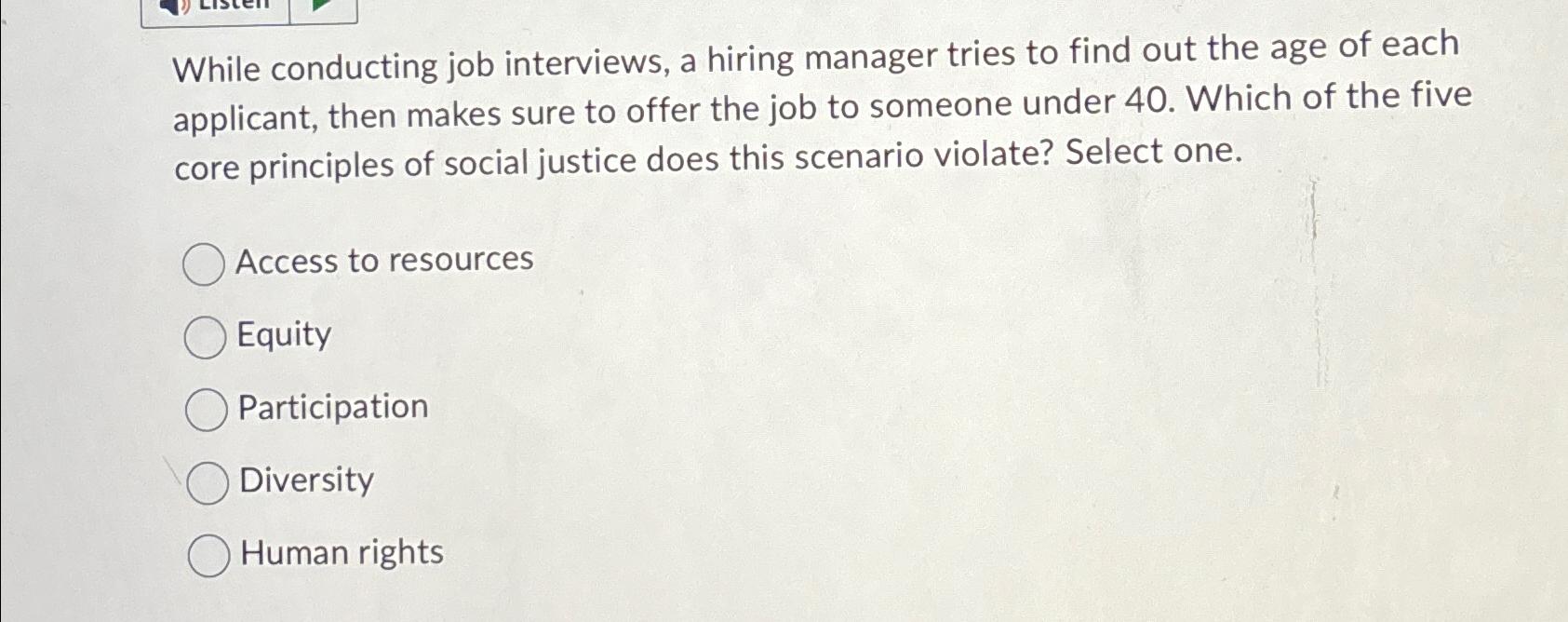 Solved While conducting job interviews, a hiring manager | Chegg.com
