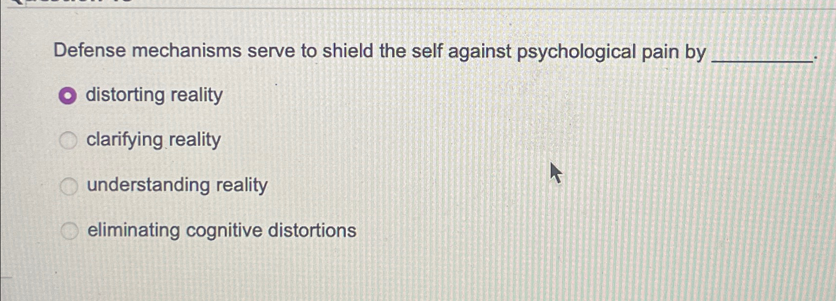 Solved Defense mechanisms serve to shield the self against | Chegg.com