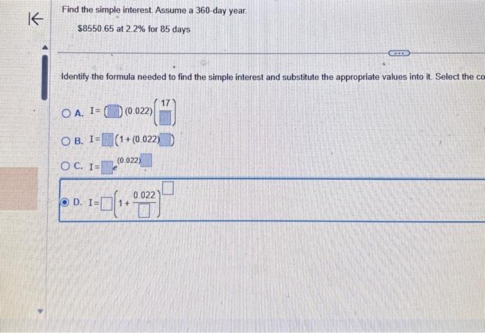 Solved Find the simple interest. Assume a 360-day year. | Chegg.com