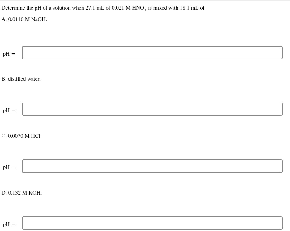 Solved Determine the pH ﻿of a solution when 27.1mL ﻿of | Chegg.com