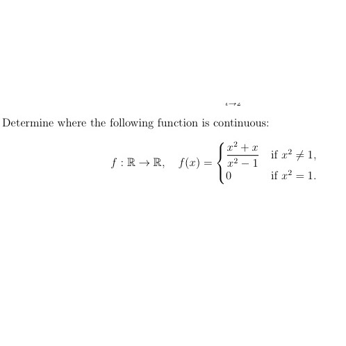Solved Determine where the following function is | Chegg.com