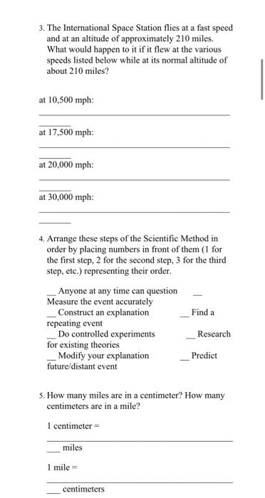 4. Arrange these steps of the Scientific Method in | Chegg.com