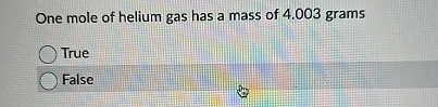 Solved One mole of helium gas has a mass of 4.003 ﻿grams | Chegg.com