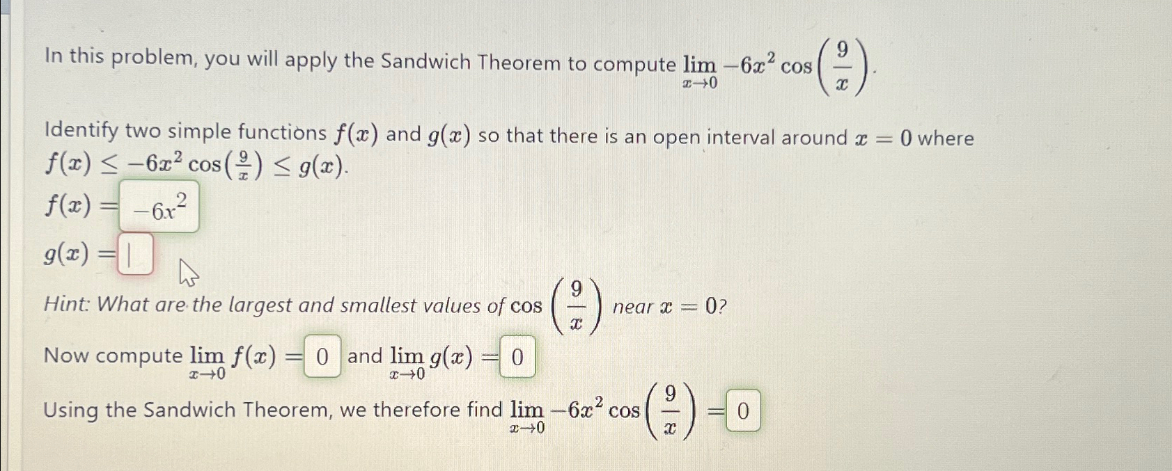 Solved In this problem, you will apply the Sandwich Theorem | Chegg.com