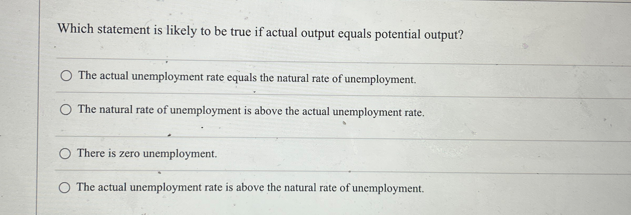 Solved Which statement is likely to be true if actual output | Chegg.com