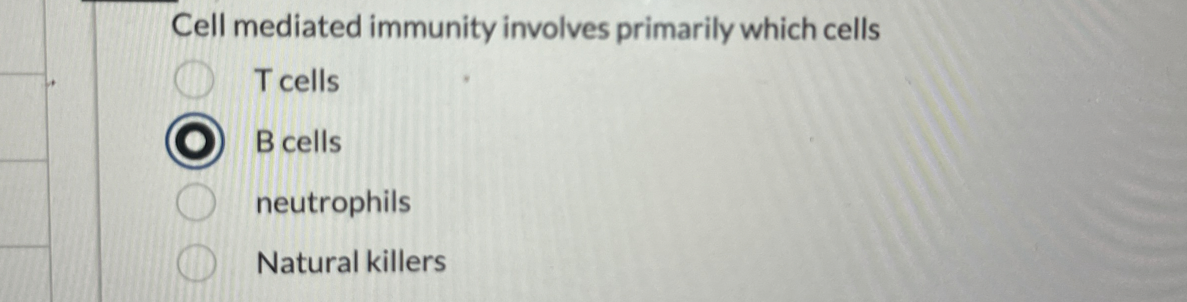Solved Cell mediated immunity involves primarily which | Chegg.com