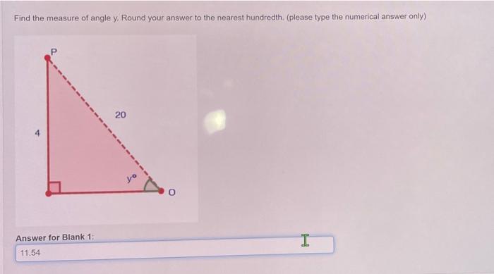 Solved find the measure of angle y. round your answer to thr | Chegg.com