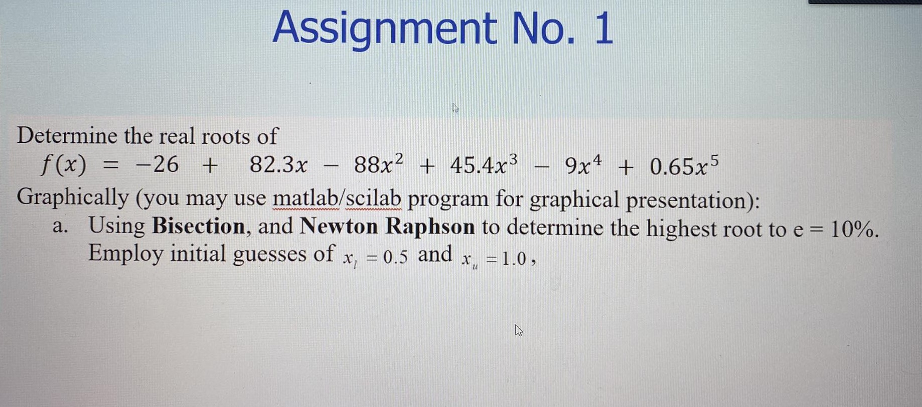 Solved Determine the real roots | Chegg.com