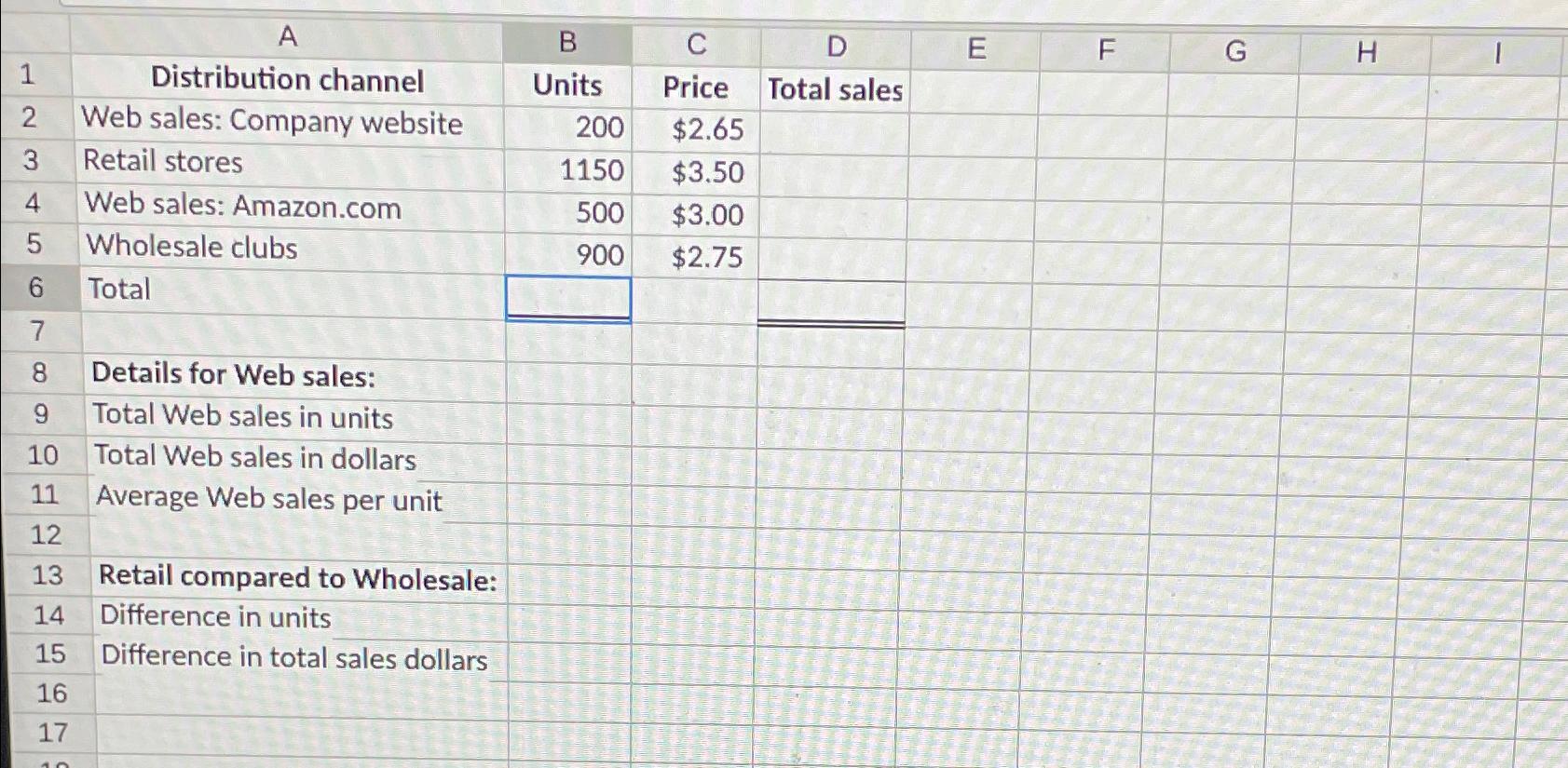 Solved Using excel file you created, what are the total | Chegg.com