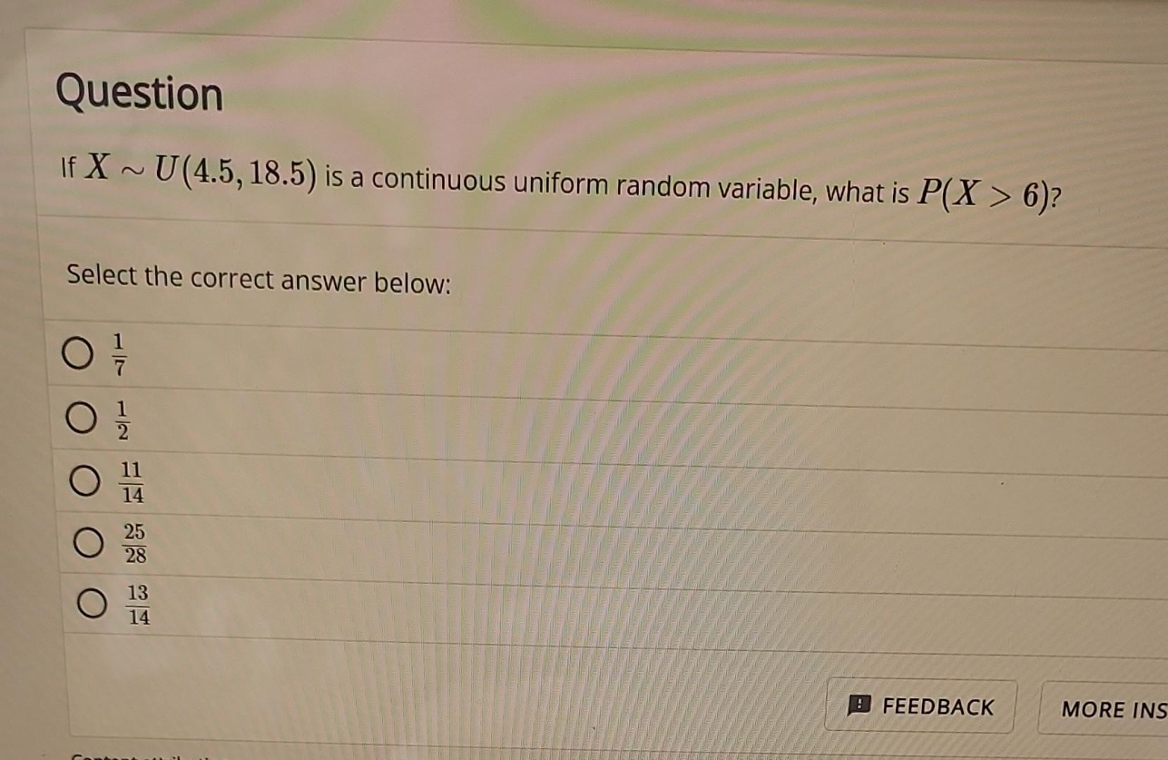 Solved If X∼U(4.5,18.5) is a continuous uniform random | Chegg.com