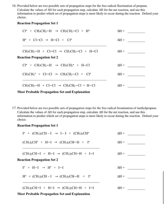 Solved 16. Provided below are two possible sets of | Chegg.com