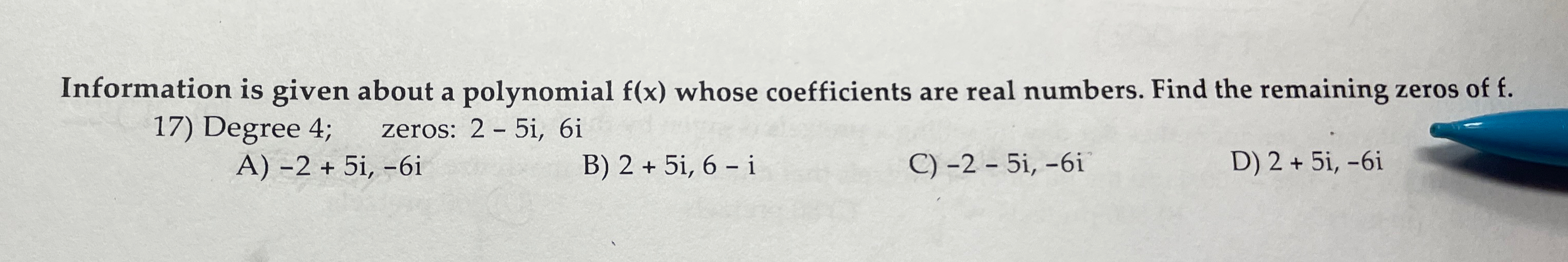 Solved Information is given about a polynomial f(x) ﻿whose | Chegg.com
