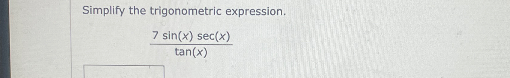 Solved Simplify the trigonometric | Chegg.com