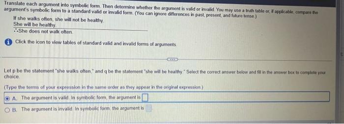 Solved Translate each argument into symbolic form. Then | Chegg.com