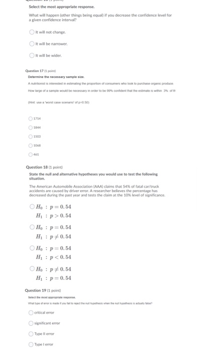 Solved Select the most appropriate response. What will | Chegg.com