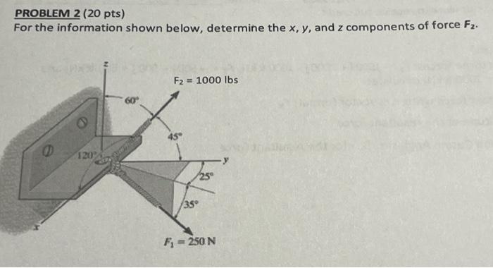 Solved PROBLEM 2 (20 pts) For the information shown below, | Chegg.com