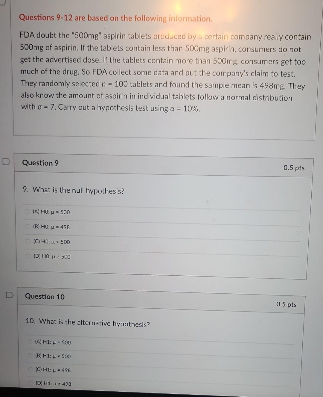 Solved Questions 9-12 are based on the following | Chegg.com