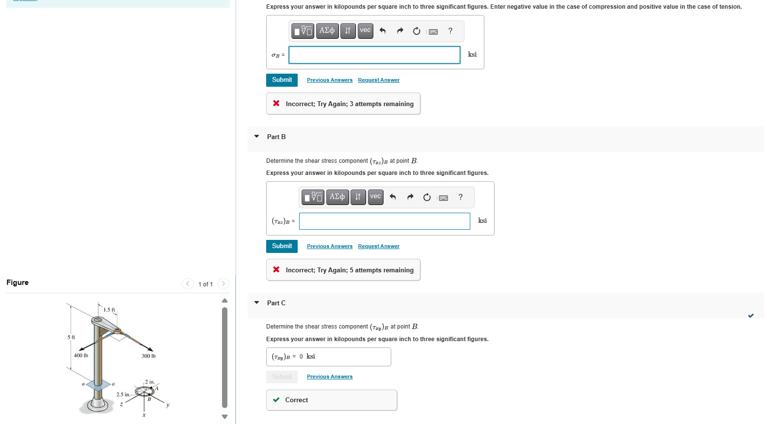 Solved Express your answer in kilopounds per square inch to | Chegg.com
