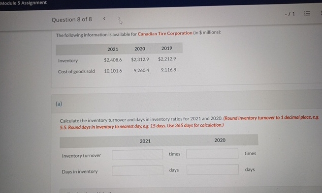 Solved Module 5 ﻿AssignmentQuestion 8 ﻿of 8The following | Chegg.com