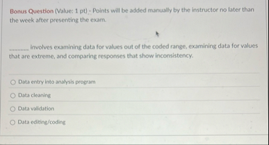 Solved Bonus Question (Value: 1 ﻿pt) - ﻿Points will be added | Chegg.com