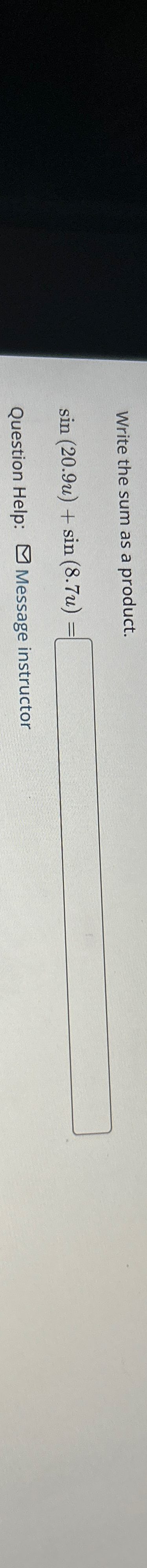 Solved Write the sum as a | Chegg.com