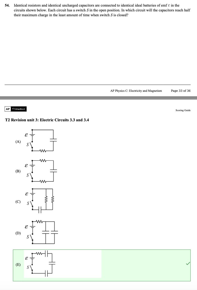 Solved Identical resistors and identical uncharged | Chegg.com