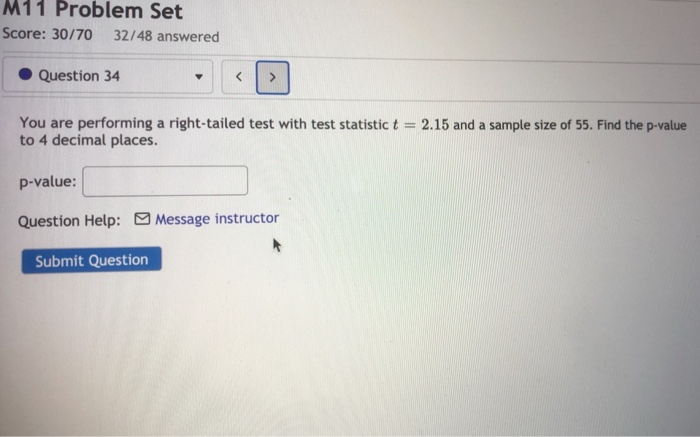 Solved M11 Problem Set Score: 30/70 32/48 answered Question | Chegg.com