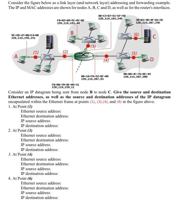 Solved Consider the figure below as a link layer (and | Chegg.com