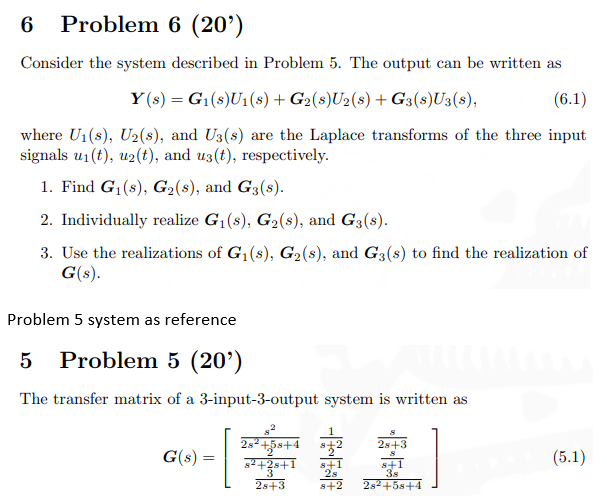 Solved 6 Problem 6(20)Consider the system described in | Chegg.com Solved 6 Problem 6(20)Consider the system described in | Chegg.com