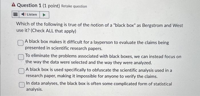 Solved Which of the following is true of the notion of a | Chegg.com