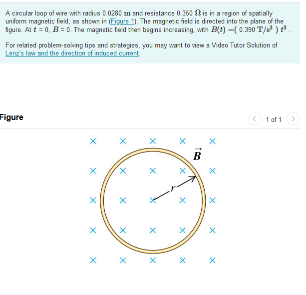 Solved A circular loop of wire with radius 0.0280m ﻿and | Chegg.com
