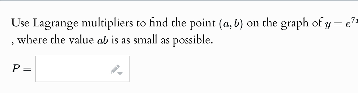 Solved Use Lagrange multipliers to find the point (a,b) ﻿on | Chegg.com